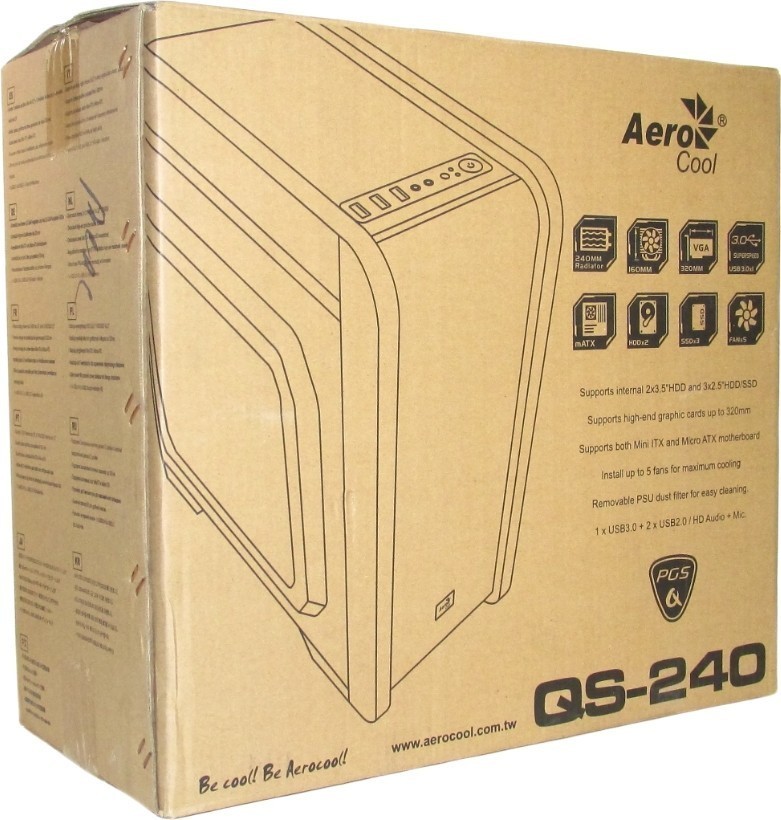 Обзор AEROCOOL QS-240. Компактный корпус формата Mini-Tower для мощных игровых сборок